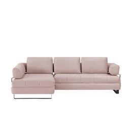 switch Ecksofa in Lederoptik Havana ¦ rosa/pink ¦ Maße (cm): B: 272 H