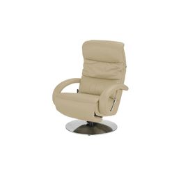 Hukla Leder-Relaxsessel Florian ¦ beige ¦ Maße (cm): B: 73 H: 102 T: