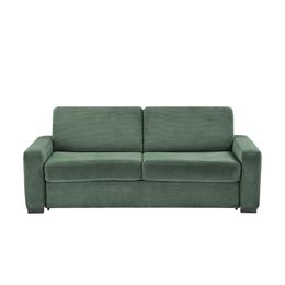 switch Schlafsofa aus Cord Vanila ¦ grün ¦ Maße (cm): B: 220 H: 87 T: