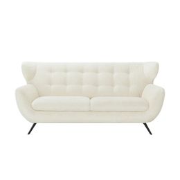 Jette Home Sofa 2,5-sitzig aus Mikrofaser Mellow ¦ weiß ¦ Maße (cm):