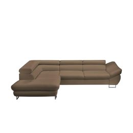 switch Ecksofa aus Kunstleder Fabio ¦ beige ¦ Maße (cm): B: 280 H: 69