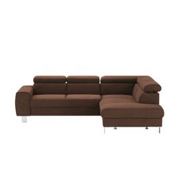 U.N.O uno Ecksofa Los Angeles ¦ braun ¦ Maße (cm): B: 249 H: 72 T: 207