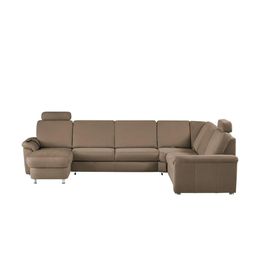 meinSofa Wohnlandschaft Mikrofaser Rita ¦ braun ¦ Maße (cm): B: 330 H