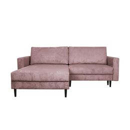 U.N.O uno Ecksofa trendiger Cordstoff Livorno ¦ rosa/pink ¦ Maße (cm): B: 2