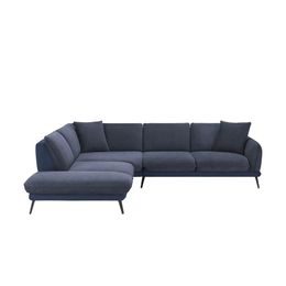 Medium Ecksofa Romance ¦ blau ¦ Maße (cm): B: 310 H: 86 T: 253