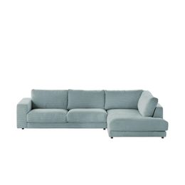 Jette Home Ecksofa Cord Sila ¦ blau ¦ Maße (cm): B: 325 H: 85 T: 224