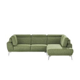 Höffner Ecksofa Sona ¦ grün ¦ Maße (cm): B: 273 H: 83 T: 207