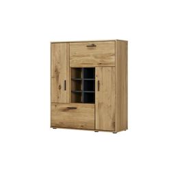 Woodford Highboard Oakland ¦ holzfarben ¦ Maße (cm): B: 104 H: 125 T