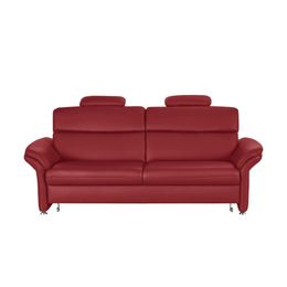 meinSofa Einzelsofa Leder Manon ¦ rot ¦ Maße (cm): B: 228 H: 94 T: 92