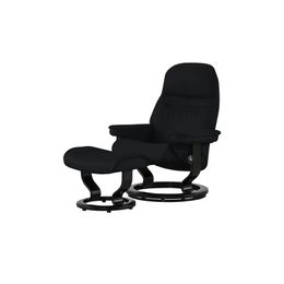 stressless Relaxsessel mit Hocker Leder Sunrise M ¦ schwarz ¦ Maße (c