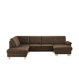 meinSofa Wohnlandschaft Kunstleder Samu ¦ braun ¦ Maße (cm): B: 316