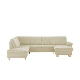 meinSofa Wohnlandschaft Kunstleder Samu ¦ creme ¦ Maße (cm): B: 316