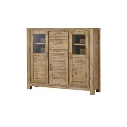 Woodford Highboard Borneo ¦ holzfarben ¦ Maße (cm): B: 160 H: 140 T: