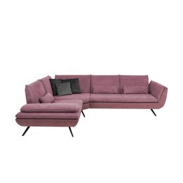 Höffner Ecksofa Luca ¦ rot ¦ Maße (cm): B: 314 H: 88 T: 244