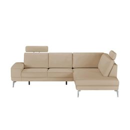 meinSofa Ecksofa aus Leder Dana ¦ braun ¦ Maße (cm): B: 269 H: 86 T: