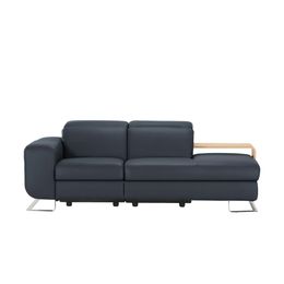 JOOP! Ledersofa 8151 ¦ blau ¦ Maße (cm): B: 211 H: 74 T: 111