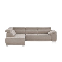 Höffner Ecksofa Chocolo ¦ grau ¦ Maße (cm): B: 270 H: 76 T: 205