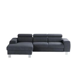 U.N.O uno Ecksofa Los Angeles ¦ blau ¦ Maße (cm): B: 244 H: 72 T: 166