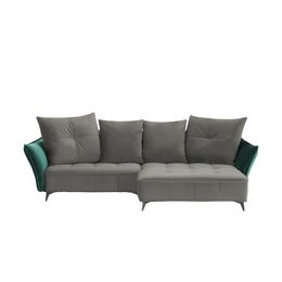 Höffner Ecksofa Crease ¦ grau ¦ Maße (cm): B: 290 H: 80 T: 175