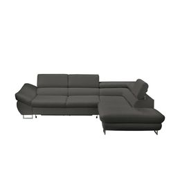 switch Ecksofa aus Kunstleder Fabio ¦ grau ¦ Maße (cm): B: 280 H: 69