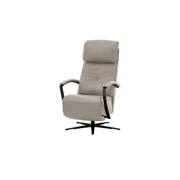 Hukla Relaxsessel Leder Pierre ¦ grau ¦ Maße (cm): B: 75 H: 117 T: 87