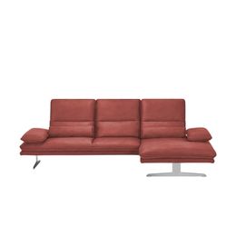 W.Schillig Ecksofa aus Mikrofaser Broadway ¦ rot ¦ Maße (cm): B: 291