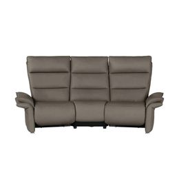 Hukla Trapezsofa aus Leder Corvina ¦ grau ¦ Maße (cm): B: 216 H: 109