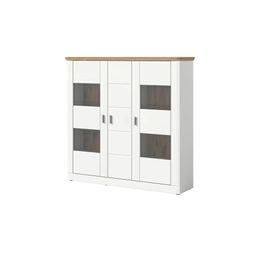 Höffner Highboard Accadia ¦ weiß ¦ Maße (cm): B: 144 H: 140 T: 37