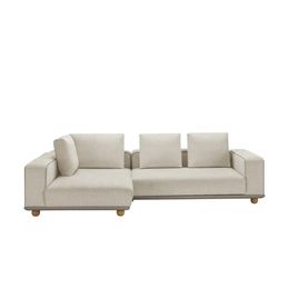 switch Ecksofa aus Mikrofaser Cora ¦ beige ¦ Maße (cm): B: 305 H: 88