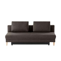 Höffner Schlafsofa mit Schlaffunktion Genua ¦ braun ¦ Maße (cm): B: 205 H: 89