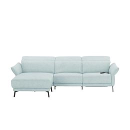 Wohnwert Ecksofa Leder Bellana ¦ blau ¦ Maße (cm): B: 291 H: 101 T: 1