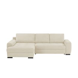 bobb Ecksofa in kuscheligem Cordstoff Soumia ¦ creme ¦ Maße (cm): B: