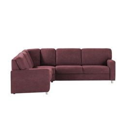 Smart Ecksofa Valencia ¦ rot ¦ Maße (cm): B: 266 H: 90 T: 236