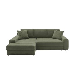 bobb Ecksofa Arissa de Luxe ¦ grün ¦ Maße (cm): B: 258 H: 84 T: 181