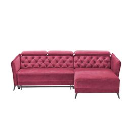 Smart Ecksofa Kavita ¦ rot ¦ Maße (cm): B: 254 H: 85 T: 199