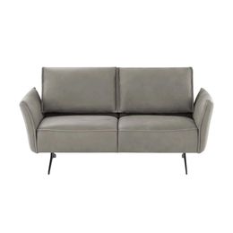 Koinor Ledersofa Vineto ¦ grau ¦ Maße (cm): B: 176 H: 110 T: 88