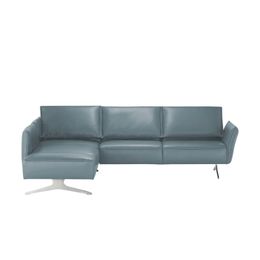 Koinor Ecksofa Leder Vineto ¦ blau ¦ Maße (cm): B: 272 H: 83 T: 207