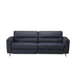 Hukla Ledersofa Carisma ¦ blau ¦ Maße (cm): B: 218 H: 82 T: 96