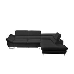 switch Ecksofa aus Kunstleder Fabio ¦ schwarz ¦ Maße (cm): B: 280 H: