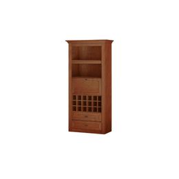 maison bleue Barschrank mit Weinregal Petit Chalet ¦ braun ¦ Maße (c