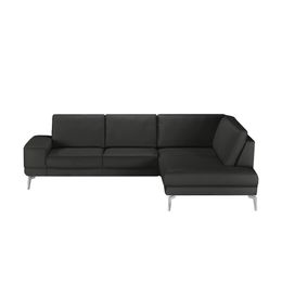 meinSofa Ecksofa aus Leder Dana ¦ schwarz ¦ Maße (cm): B: 269 H: 86 T