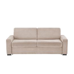 switch Schlafsofa aus Cord Vanila ¦ beige ¦ Maße (cm): B: 220 H: 87 T