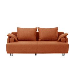 Smart Sofa mit Schlaffunktion Zamira ¦ orange ¦ Maße (cm): B: 218 H: