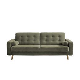 Höffner Schlafsofa mit Bettkasten Fjord ¦ grün ¦ Maße (cm): B: 226 H: 88 T: 9