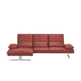 W.Schillig Ecksofa aus Mikrofaser Broadway ¦ rot ¦ Maße (cm): B: 291