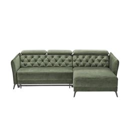 Smart Ecksofa Kavita ¦ grün ¦ Maße (cm): B: 254 H: 85 T: 199