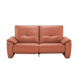 Wohnwert Sofa aus Echtleder Halina ¦ orange ¦ Maße (cm): B: 205 H: 9