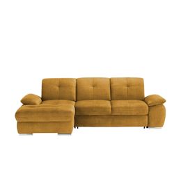 Höffner Ecksofa Gladys ¦ gelb ¦ Maße (cm): B: 282 H: 103 T: 197