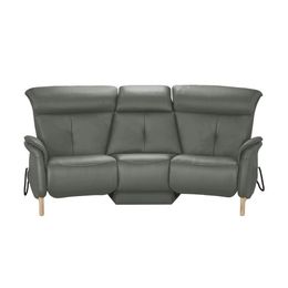 himolla Einzelsofa Leder 4708 ¦ grau ¦ Maße (cm): B: 216 H: 97 T: 11