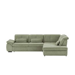 Höffner Ecksofa mit Funktion Perry ¦ grün ¦ Maße (cm): B: 315 H: 85 T: 260